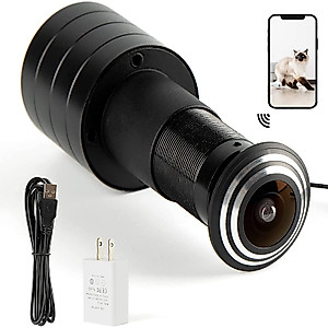 Kasfye Door Peephole Camera,HD 1080P Door Eye Hole IP Camera with 1.78mm Fisheye Lens 180 Degrees Wide Angle Tuya Smart APP Home Security USB Cameras-DC 5V