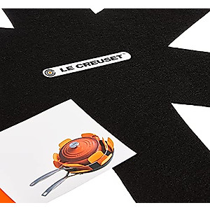 Le Creuset Felt Pan Protectors, Set of 3, 16" Diameter, Black