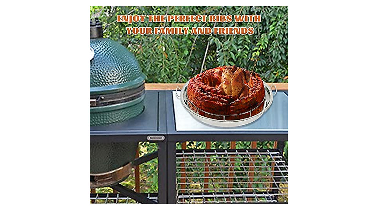 OLIGAI Rib Rack for Smoking and Grilling fit Large Big Green Egg,Rib ...