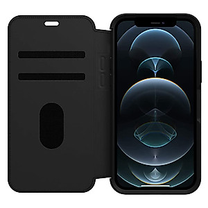 OtterBox Strada Series Folio Wallet Case w/Card Slots for iPhone 12 & iPhone 12 PRO (ONLY) Non-Retail Packaging - Shadow