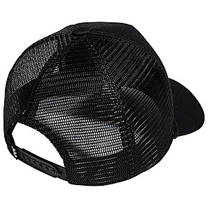 adidas Originals Dispatch Trucker 5-Panel High Crown Mesh-Back Adjustable Strapback Cap, Black/White, One Size