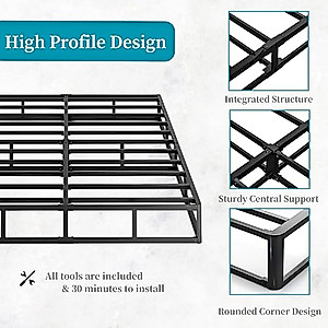 Aardhen 7 Inch Box Spring for Twin XL Bed,High Profile Strong Metal Frame Mattress Foundation, Quiet Noise-Free,Easy Assembly, 3000lbs Max Weight Capacity