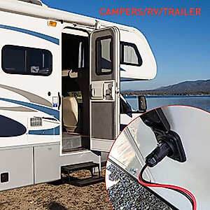 PAEKQ 2Pin Power Industrial Circular Connector to SAE Adapter Cable, 10AWG SAE Connector to LP20 Furrion Solar Plug Fit for Furrion,Forrest, River RV Ports, Solar Panel Suitcase (15.7Inch)