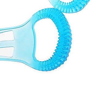 TOPBATHY Silicone Back Scrubber Belt Exfoliating Scrubbing Strap Towel Back Washer for Men & Women (Blue)