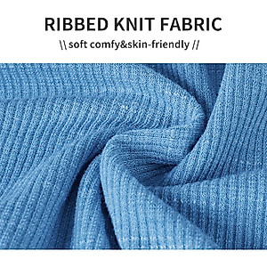 Yoga Tops for Women Ruched Long Sleeve(Blue,S)