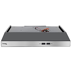 RecPro RV Stove Range Hood Vent | 22" Stainless | Low Profile | 12V | Charcoal Filter