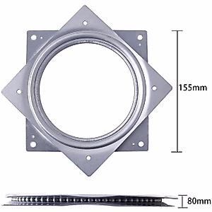 DMSTECH 6" Lazy Susan Turntable 500 LBS pounds Steel Ball Bearing Rotating Tray Strong Sturdy Table Cabinet Low Profile