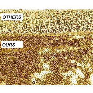 YCC 10FTx10FT Shiny Gold Sequin Backdrop Gold Sequin Curtain Background Photography Backdrop for Thanksgiving Christmas Party/Wedding Decorations Drapes Backdrop Photo Booth (10X10FT, Gold)