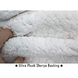 Elegant Comfort Luxury Ultra-Plush Velvet Touch Fleece Throw Soft, Sherpa-Backing Reversible Blanket for Bed, Sofa and Couch, (50 x 60"), Zebra