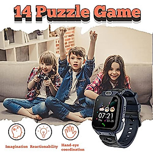 Smart Watch for Kids - Kids Smartwatch Boys Girls Kids Smart Watches with Phone Call Camera 14 Learning Games Alarm Clock Music Player Calculato Torch Recorder for 4-12 Years Kids Toys Gifts…