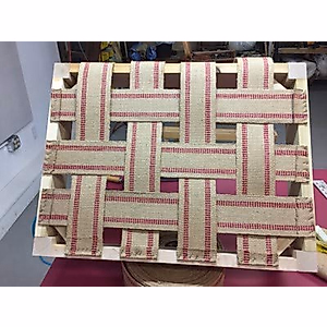 Mybecca [1 ROLL / 72 Yards] RED 11 Pounds Jute Webbing Natural Fabric 3.5 Inches Wide for Crafts & Decorations