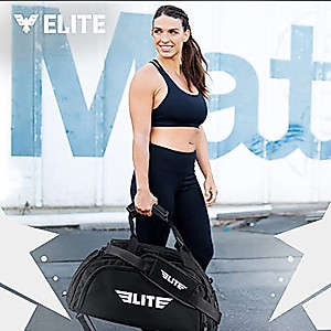 Elite Sports Warrior Series Boxing Mma Bjj Gear Gym Duffel Backpack Bag, Large