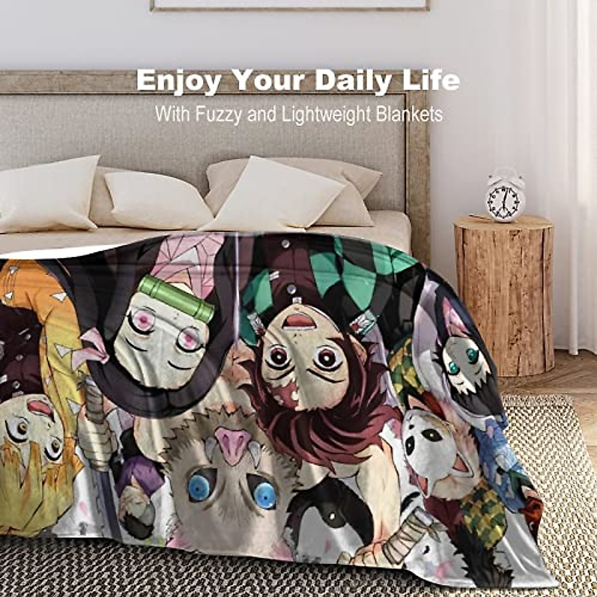 Anime Blanket Merch Ultra Soft Throw Blanket Warm Bed Blanket for Travelling Camping Living Room Sofa Bedroom Decor Gifts 50"x40"