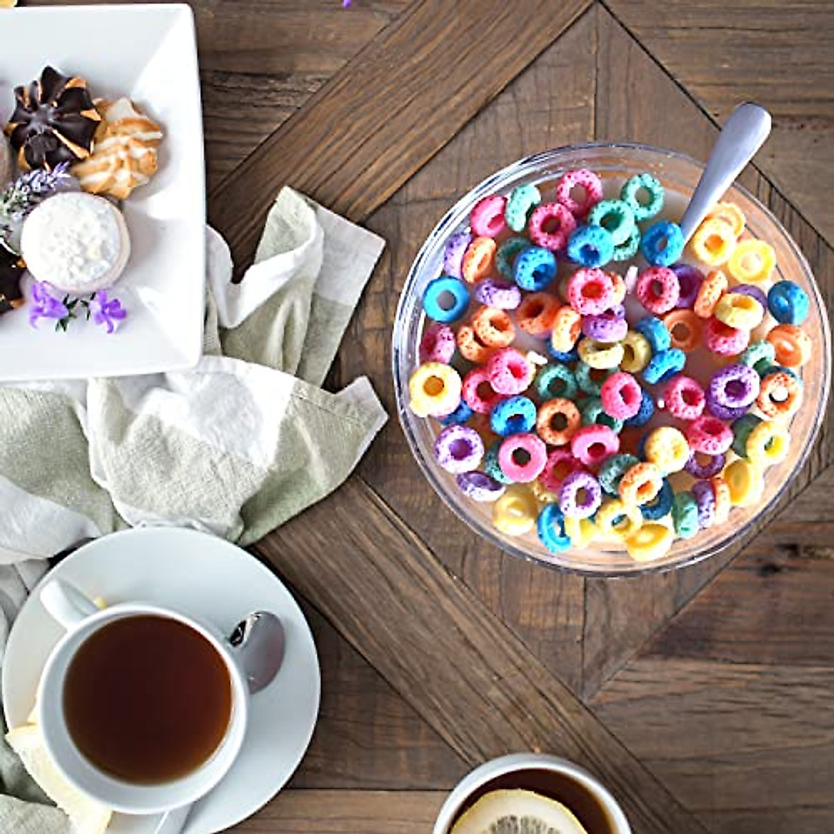 Cereal Candle with Spoon Like Fruit Loops Candle Bowl Gifts Fruit Fruity Scented Funny Novelty Food Cute Candles Fun Cool Cereal Bowl Candle