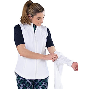 Jofit Apparel Women’s Athletic Clothing Wind Jacket with Removable Sleeves for Golf & Tennis, Size X-Large, White