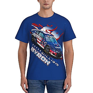 William Byron 24 Men's T-Shirt Crewneck T-Shirt Tight Sport Short Sleeve Classic Printing Performance