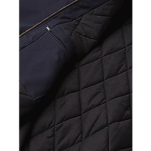Carhartt Men's Quilted Flannel Lined Duck Active Jacket J140,Dark Navy,Large