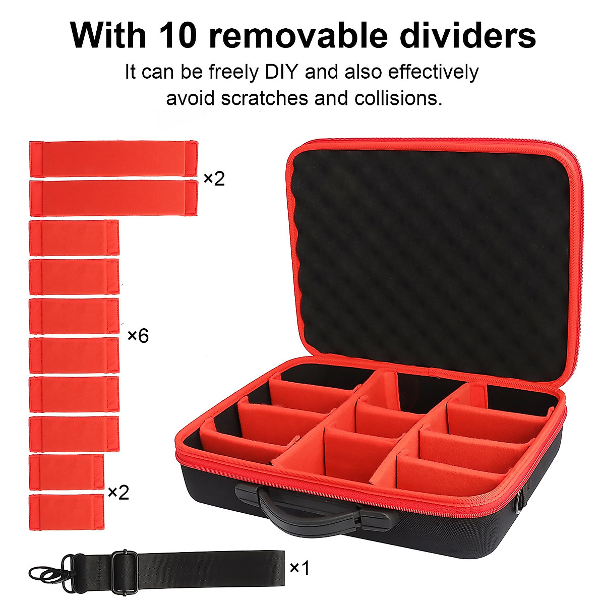 Xinriga Waterproof Battery Case,Compatible for Milwaukee M12 M18 Batteries,Battery Chargers and Power Tools with Adjustable Compartments for 18V 12V 2.0/3.0/4.0/5.0/6.0/6.5/8.0/9.0/12.0-Ah (Case Only)