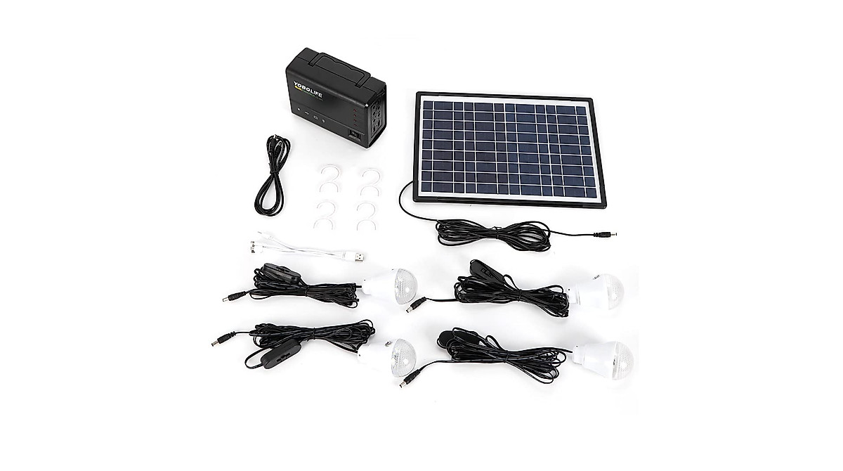 Portable Solar Generator with LED Lights | Eco-Friendly Power Solution