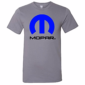 Mopar Current Logo Two Tone T-Shirt for Men (Slate Grey/L)