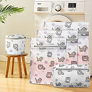 YUNHEGONG Mesh Laundry Bags for Delicates, 5 Pcs Fine Mesh Wash Bag for Lingerie, Bra, Underwear, Garment, Silk, Socks