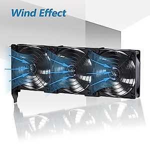 SCCCF 3x90mm 92mm Graphic Card Fans, Graphics Card Cooler, Video Card VGA Cooler, PCI Slot Fan GPU Cooler
