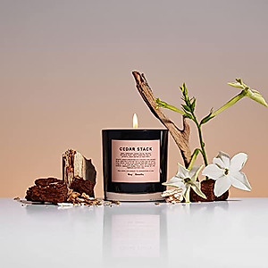 Cedar Stack Boy Smells Candle | 50 Hour Long Burn | Coconut & Beeswax Blend | Luxury Scented Candles for Home (8.5 oz)