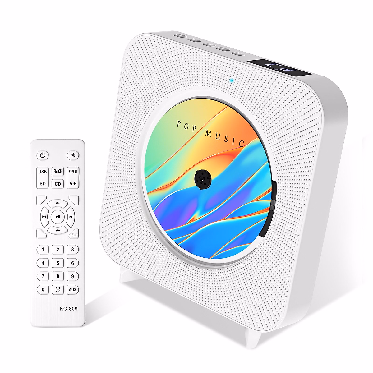 ZYOKATA CD Player Portable with Bluetooth 5.1 Desktop Music CD Player with Remote Control, Boombox, FM Radio, LED Screen, Support AUX/USB Headphone Jack for Home