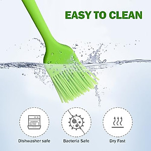 Craebuer Silicone Basting Pastry Brush, 5 Pack Heat Resistant Cooking Brush for Oil Butter Sauce, Food Brush for BBQ Grill Barbeque Kitchen Baking Cooking