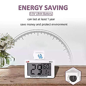capetsma Reptile Thermometer, Digital Thermometer Hygrometer for Reptile Terrarium, Temperature and Humidity Monitor in Acrylic and Glass Terrarium,Accurate - Easy to Read - No Messy Wires… (1 Pack)