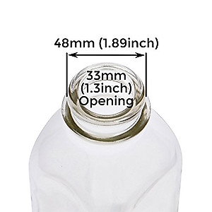 Radiant Day Co. Glass Milk Bottle with Extra Lids - Set of 2 - USA Made 33.8 Oz Jug - Thick Durable Milk Bottle Larger than 1 Quart