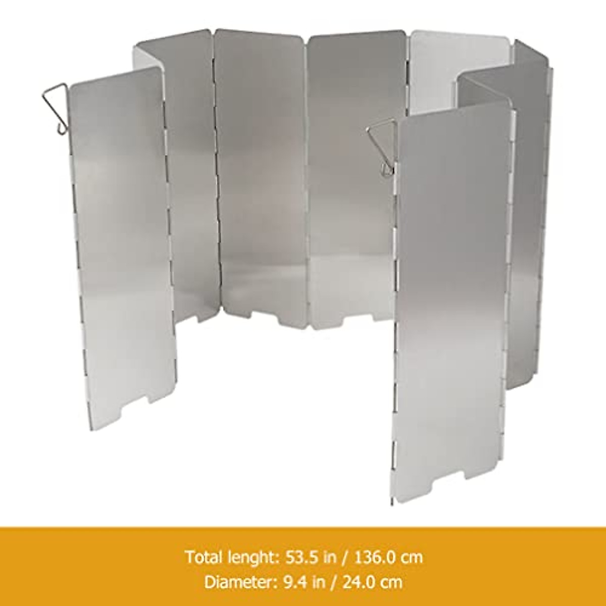 VANZACK Camping Stove Portable Bbq Portable Bbq 16 Sheets of Creative Windscreen Burner Windshield Foldable Windproof BBQ Windscreen with Bag Portable Burner Portable Burner Portable Stove