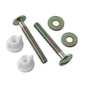 Universal Toilet Seat Screws, 2Packs Metal Toilet Seat Hinge Bolts and Screws, 3 Inch Steel Toilet Seat Bolts, Washers and Plastic Nuts, Replacement Parts for Top Mount Toilet Seat Hinges
