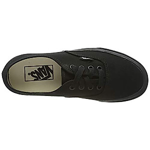 Vans Mens Authentic Canvas Sneakers Lace Up Casual Plimsolls Unisex Shoe - Black/Black - 12