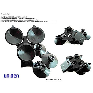 Improved Windshield Mount Bracket U3CBLK with 6 Black Suction Cups for Most Uniden Radar Detectors