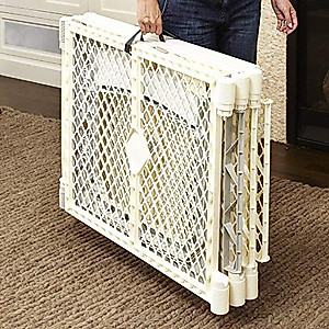 Toddleroo by North States Superyard Ultimate 6 Panel Play Yard, Made in USA: Safe play area, indoors or outdoors. Carrying strap for easy travel. Freestanding. 18.5 sq. ft. enclosure (26" tall, Ivory)