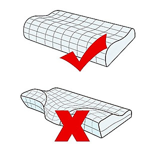 Cozysilk Silk Pillowcase for Memory Foam Pillow, Pure Mulberry Silk Pillow Case for Cervical Pillow, Smooth Silk Pillow Cover for Contour Pillow (Wave Shape 20 x 12.5 inch, White)