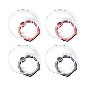MOFIT Transparent Cell Phone Ring Holder 360°Rotation Finger Ring Stand Compatible with All Mobile Phones and Tablet Devices (2 * Rose Gold and 2 * Silver) (5TMZHK001)