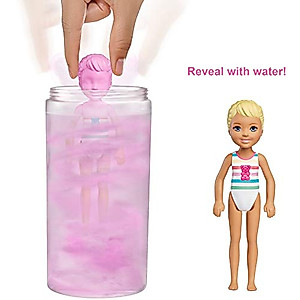 Barbie Color Reveal Chelsea Doll with 6 Surprises: Water Reveals Doll’s Look & Creates Color Change on Leotard Graphic