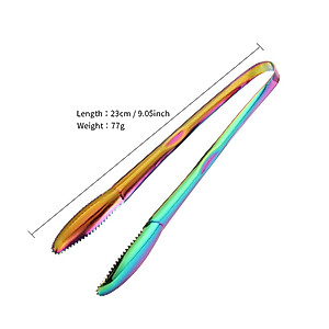 QIBOORUN Taco Holder Stand Set of 4 with 1 Food Tong - Stainless Steel Taco Stand Rack Tray Style, Oven Safe for Baking, Dishwasher and Grill Safe -Rainbow Color