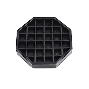 Octagon Coffee Drip Tray by Hard Black Plastic for Coffee Countertop (4" - 1 Pcs)