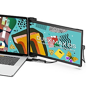 New Mobile Pixels Duex Max DS 14.1'' FHD Portable Monitor, USB Type-C/HDMI Plug and Play 1080p Laptop Monitor Extender, Portable Screen for 14'' to 17 '' Laptops, Mac/Windows/Android/Switch Compatible