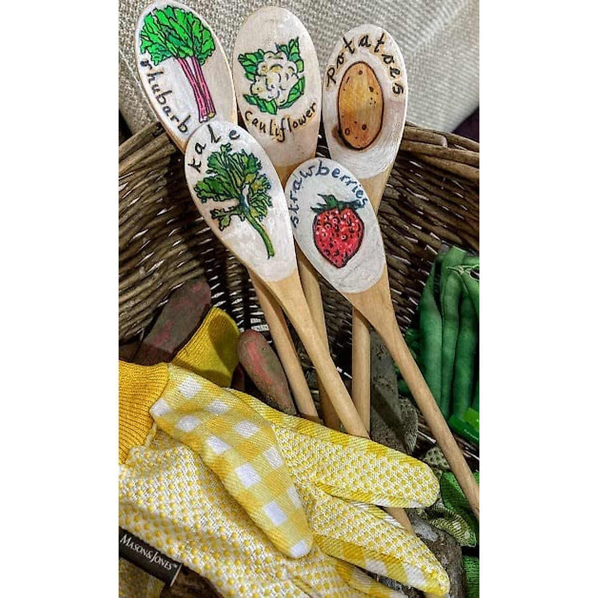 Kitchen Wooden Spoons Mixing Baking Serving Utensils Puppets 12 In - 12 Pack