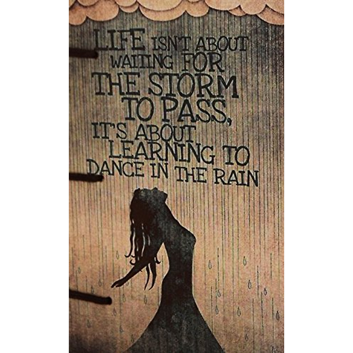 Purpledip Vintage Journal 'Dancing in The Rain': Handmade Paper Diary Notebook in Digital Print Hard Cover (11308)