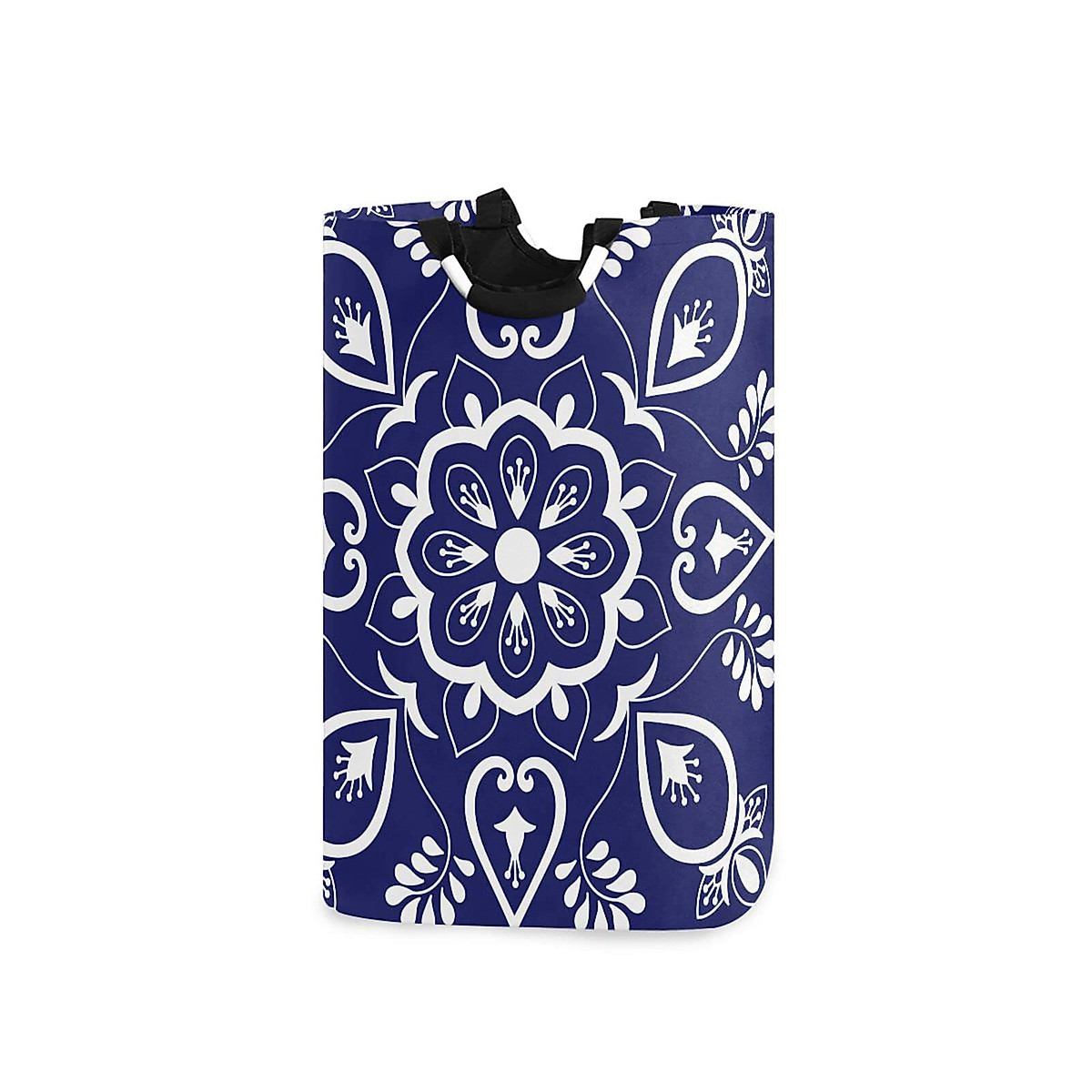 JUMBEAR Mexican Talavera Laundry Basket Collapsible Large Clothes Hamper Nursery Storage Bin with Handle for Bedroom, Bathroom, Dorm, Kids Room