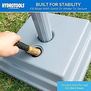 HYDROTOOLS BY SWIMLINE 89033 Premium Free Standing Poolside Valet Towel Rack Adjustable With Water Weighted Base Three Arms Secure Clips For Outdoors & Indoors Pool Patio Poolside Holder Drying Stand