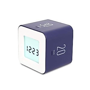 mooas Multi Cube Timer Violet(5,10,20,30 Minutes) & Mint (1,3,5,10 Minutes) Bundle,Clock & Alarm, Time Management, Time for Studying, Cooking and Workout, Kids Timer