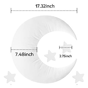 IGMaryBox Baby Moon Star Pillow Newborn Posing Pillow Newborn Photography Prop Newborn Photography Posing Pillows Newborn Photography Props Set (White)