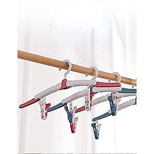 Travel Outdoor Folding Clothes Hanger, Storage Clothes Hanger, Student Clothes Hanger, Clothes Support, Household Clothes Hanger, Underwear Rack Red