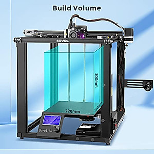 Sovol 3D SV05 Metal Frame Metal Direct Drive Extruder FDM 3D Printer with Upgraded 32-bit Silent Mainboard CR Touch Auto Leveling Flexible Build Plate 220 * 220 * 300mm